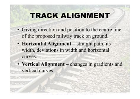 Alignment Of Railway Tracks Pdf