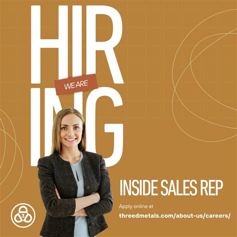 Three D Metals On Linkedin Join The Team At Three D Metals As An Inside Sales Representative …