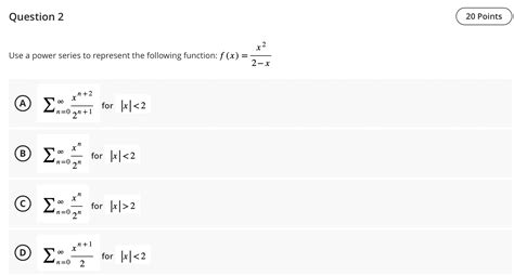 Solved Use A Power Series To Represent The Following Chegg