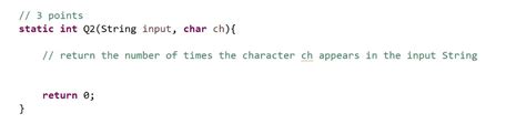 Solved Static Int Q2string Input Char Ch Return The