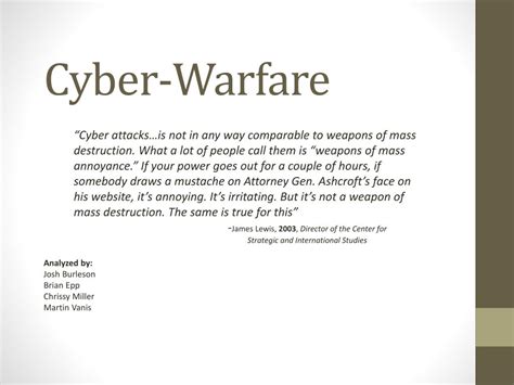Ppt Cyber Warfare Powerpoint Presentation Free Download Id1466494