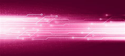 미래 배경 속도 및 연결 컨셉 디자인 벡터 일러스트 레이 션에 네트워크 기술로 미래의 핑크 디지털 회로 프리미엄 벡터