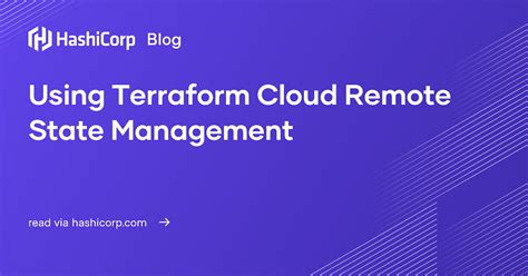 Using Terraform Cloud Remote State Management