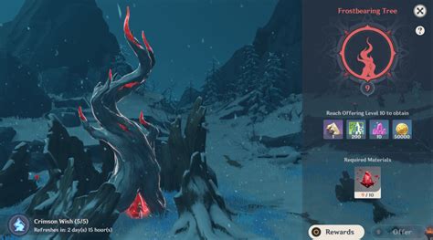 Frostbearing Tree Level 10 Rgenshinimpact