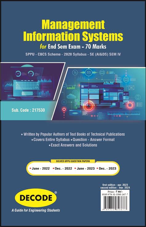 Management Information Systems For Sppu 20 Course Se Sem Iv Aiandds
