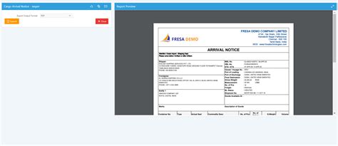 How To Generate Cargo Arrival Notice Consignee Goods