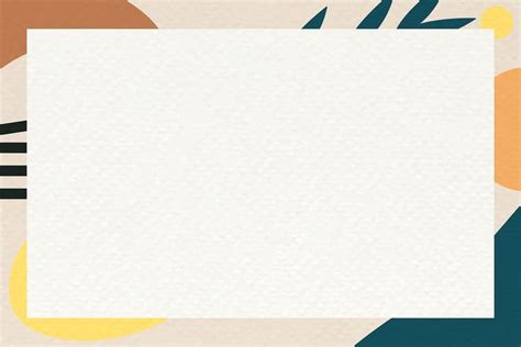 Abstract Botanical Frame Template Vector