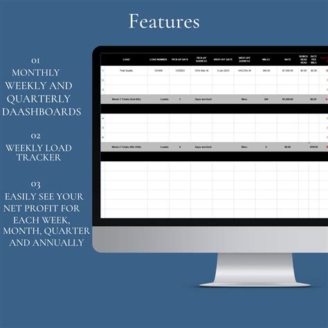 Trucking Spreadsheet Business Owner Operator Digital Product Etsy