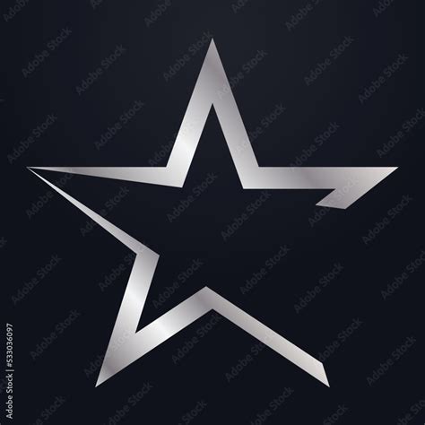 Luxury Silver Star Logo Symbol Vector Designs Template Elegant Style