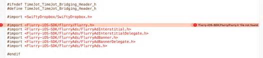 Ios Flurry H Not Found Through Bridging Header When Using Cocoapods Stack Overflow