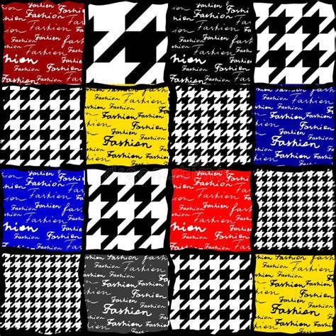 Houndstooth Pattern Stock Vector Illustration Of White 21753833