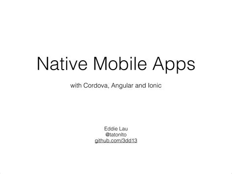 Cordova Angularjs And Ionic Codeaholics Ppt