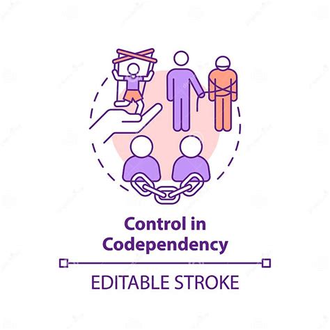 2d Customizable Line Icon Control In Dependency Concept Stock Illustration Illustration Of