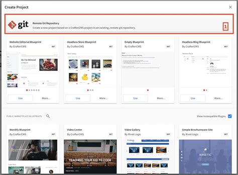 Project Creation With Remote Repositories CrafterCMS Documentation