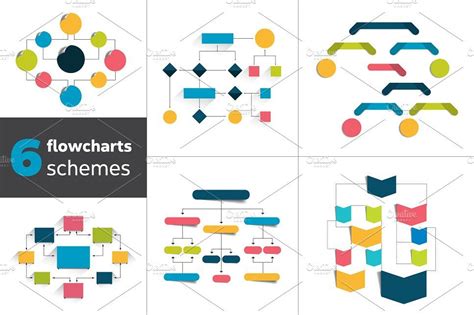 Flowchart Schemes For Infographics Flow Chart Infographic Schemes