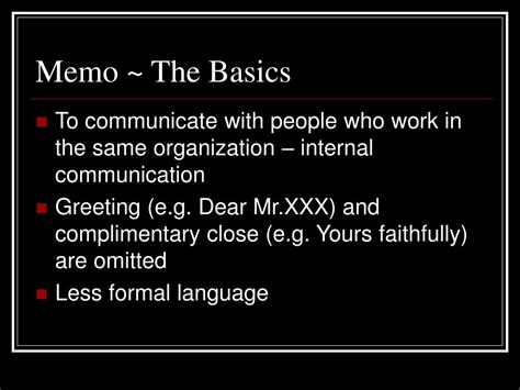 PPT Writing A Memo PowerPoint Presentation Free Download ID