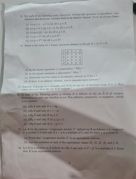 solved in each of the following parts a relation r ﻿is