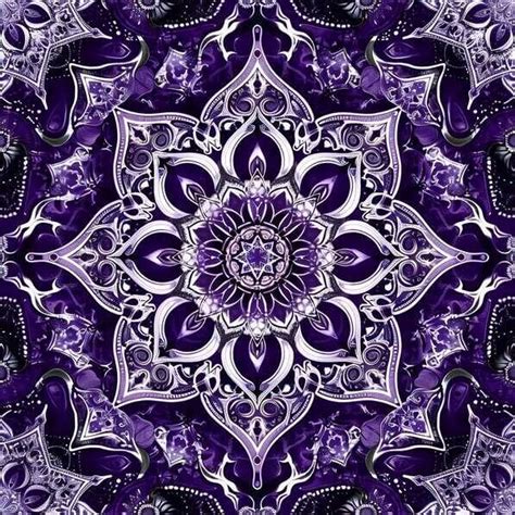 Download Purple And White Mandala Pattern Patterns Online Creative