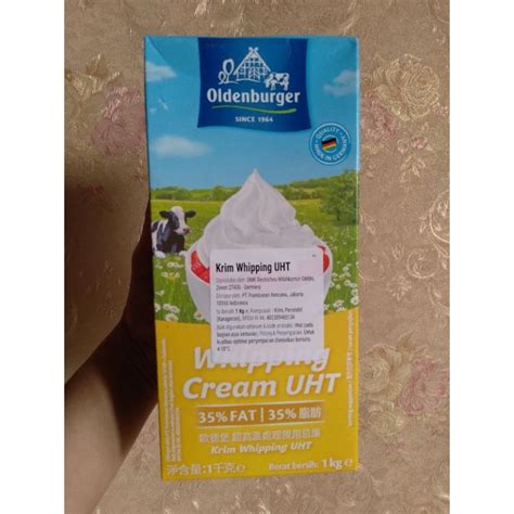 Jual Oldenburger Whipping Cream Uht 1 Liter Shopee Indonesia