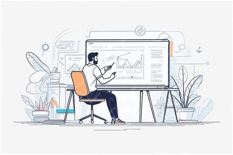 Premium Photo Man Is Working On Ui Ux Design Project Designer Drawing