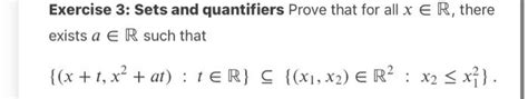 Solved Exercise Sets And Quantifiers Prove That For All Chegg