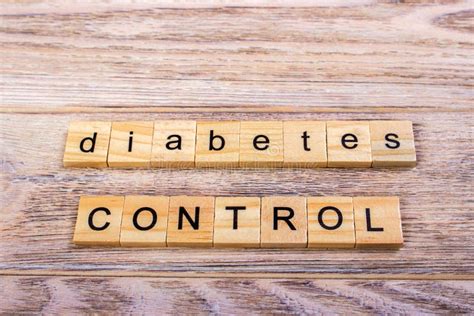 Diabetes De La Palabra En Los Cubos De Madera Controle La Diabetes En