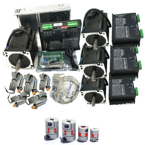 4 Axis CNC Kit Nema 34 1230Oz In 5 0A Stepper Motor 6A 80VDC 256 Microstep Motor Driver For