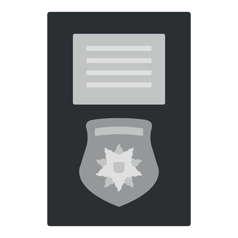 Officer Badge Icon Cartoon Vector Police Equipment 21565800 Vector Art