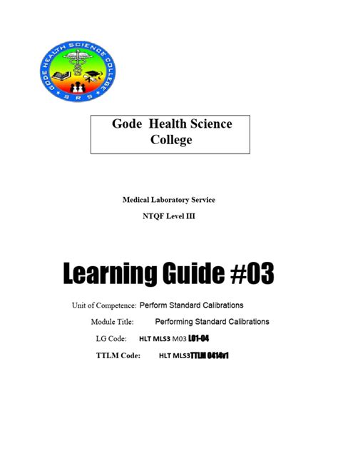 M 03 Performing Standard Calibration Pdf Angular Resolution Metrology