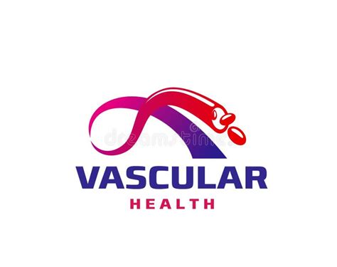 Vascular Vein Health Icon Artery Symbol Emblem Stock Vector