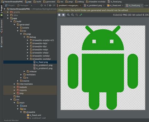 VectorDrawable PNG Styling Android