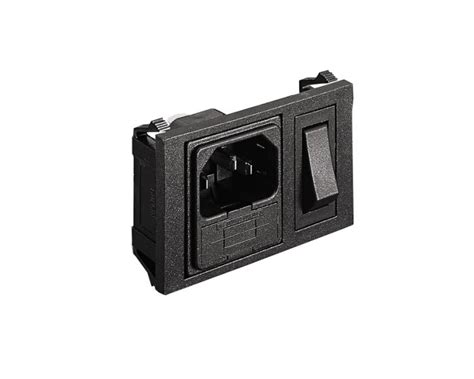 Horizontal Power Entry Module Mm C Cold Condition Inlet Integral Twin Fused PF Mm