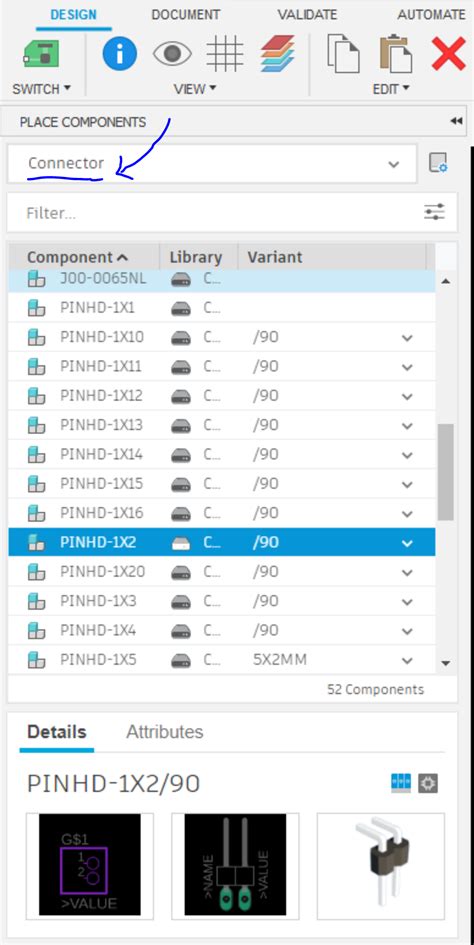 pcb edge connectors library autodesk community