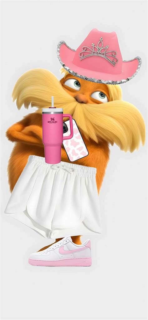Preppy Lorax Pink Cowboy Hat Wallpapers Adorable Wallpapers