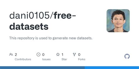 GitHub Dani Free Datasets This Repository Is Used To Generate New Datasets