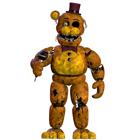 Withered Fredbear Render By Efitzgerald3434 On Deviantart
