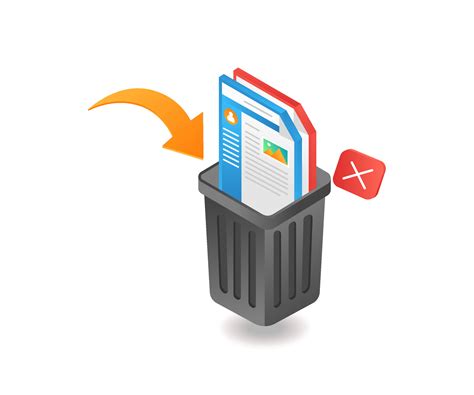 Delete Data Throw In Trash 12445729 Vector Art At Vecteezy