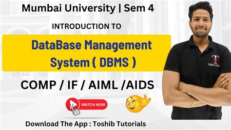 introduction to database management system dbms sem 4 mumbai university toshib tutorials