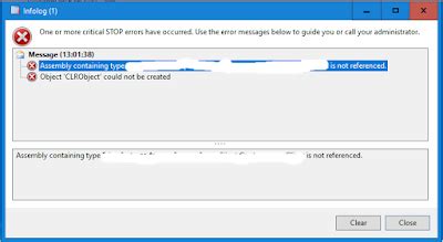 Dynamics AX FO Assembly Containing Type Xxx Is Not Referenced