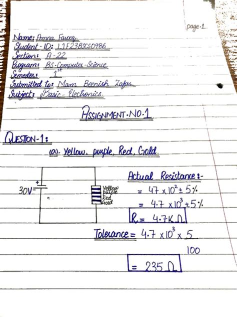 basic electronics assignment pdf