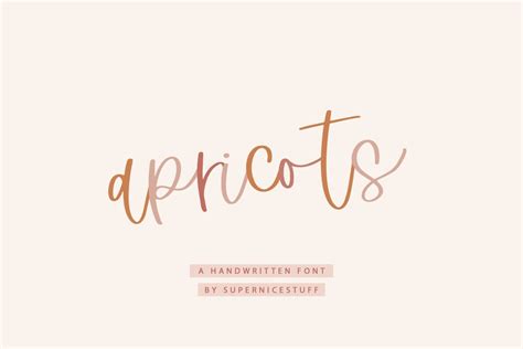 apricots handwritten script font brush font calligraphy etsy uk