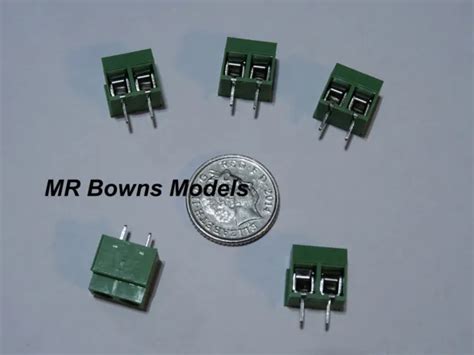 Mm Pitch Pin Pcb Mount Screw Terminal Block New Green Five Per Pack Picclick Uk