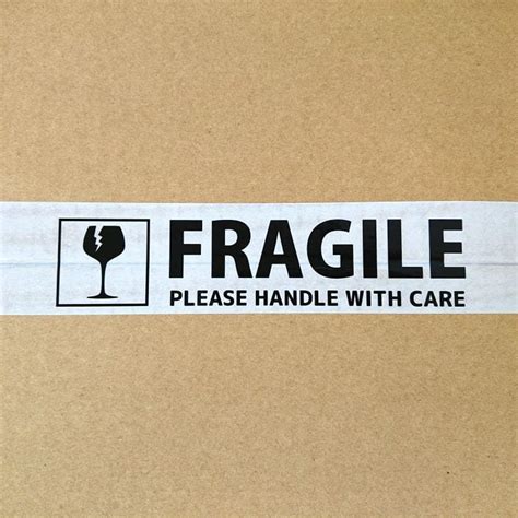 オリジナル パッキングテープ 48mm X 50m 6巻セット 梱包テープ Oppテープ Fragile こわれもの Og101 600
