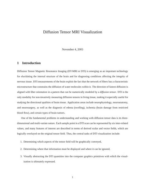 PDF Diffusion Tensor MRI Visualizationcs Brown Edu Research Vis Docs Pdf Zhang 2004 DTM