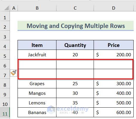 How To Move Rows In Excel Without Replacing 5 Easy Methods