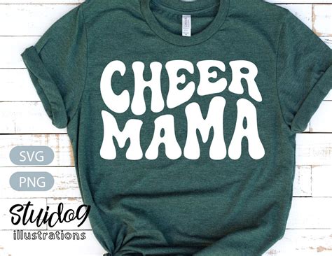 Cheer Mom Svg Wavy Cheer Mama Shirt Svg Cheerleader Mom Shirt Svg