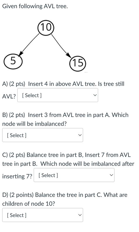 Solved Given Following AL Tree A Pts Insert In Chegg