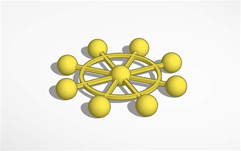 3d Design Mahoraga Eight Handled Wheel Tinkercad