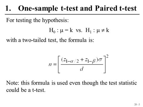 Paired T Test Formula