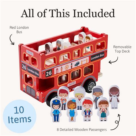 Toy London Bus Wooden Toy Jaques Of London